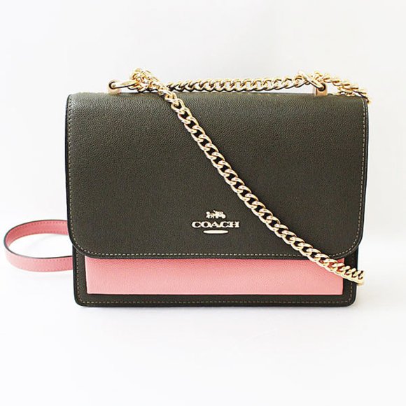 Coach | Bags | Coach Color Block Claire Chain Crossbody 2way Shoulder ...